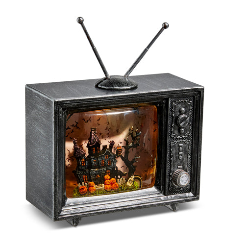 Water TV Haunted Manor 9" with Lights – Modern Display