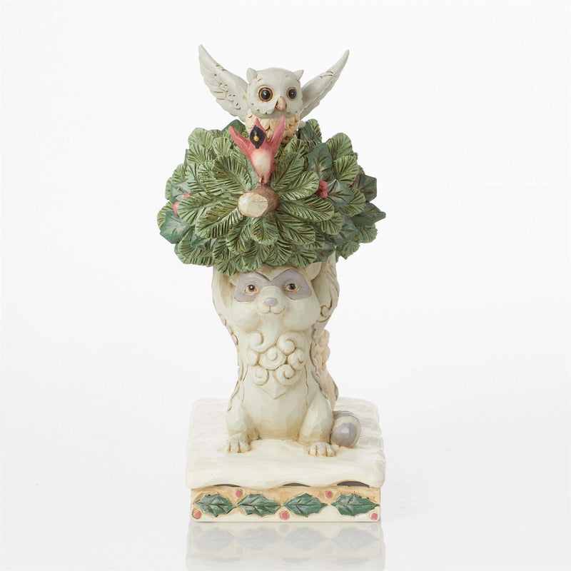 Jim Shore Heartwood Creek Woodland Animals Carrying Tree – Modern Display