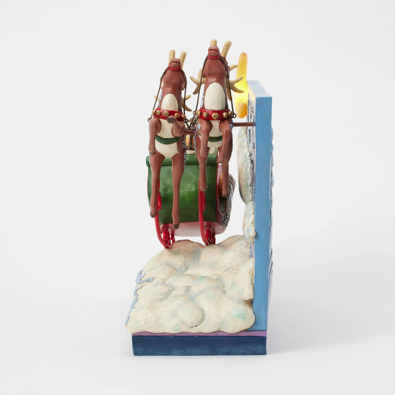 Santa Sleigh with Reindeer LED – Modern Display