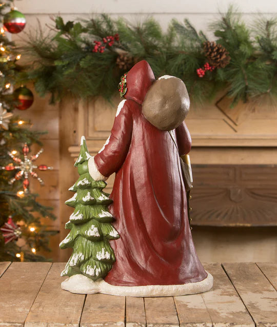 Traditional Father Christmas with Tree – Modern Display