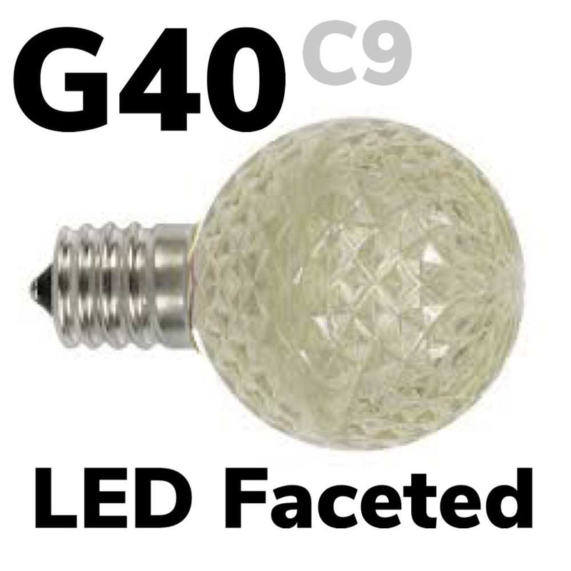 G40 (C9) LED Faceted Bulb – Modern Display